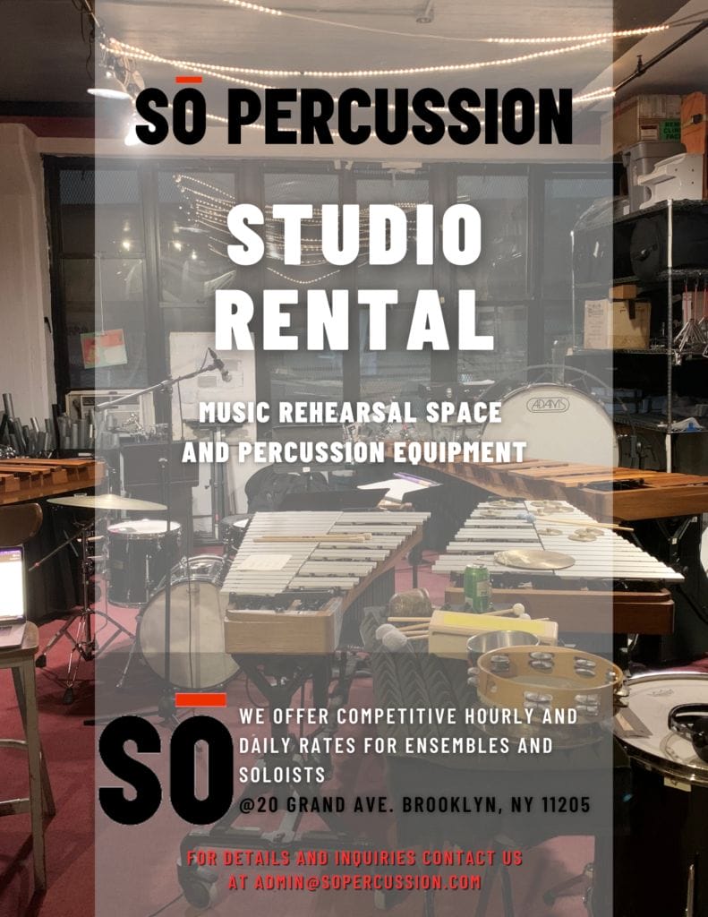Studio and Gear Rentals - Sō Percussion