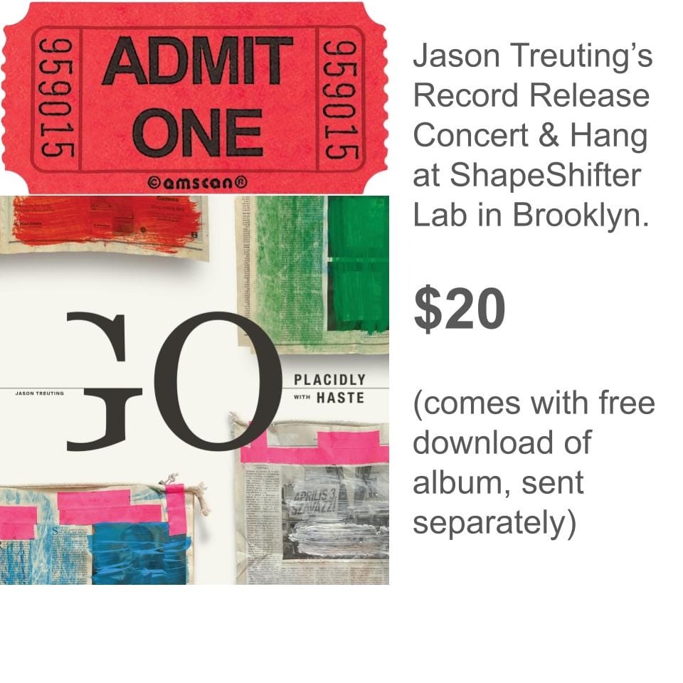 Jason Treuting's "Go Placidly With Haste" - Live Record Release Concert ...